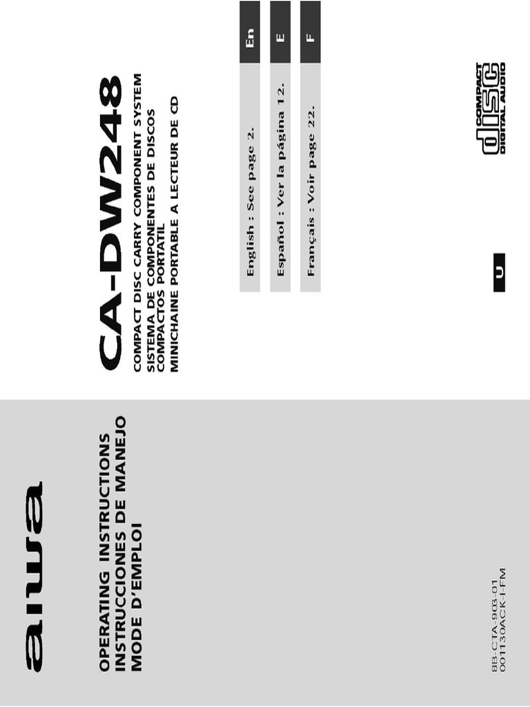 Aiwa CA DW248 Owners Manual | PDF