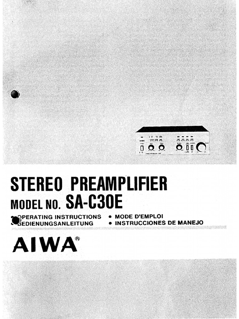 Aiwa SA C30E Owners Manual | PDF