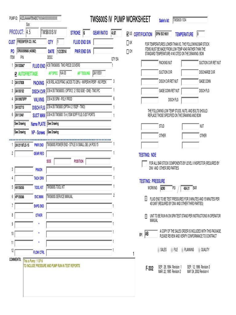 Freemyer TWS600S IV - OR00059565 4,5 & 3.5 | PDF | Pump | Machines
