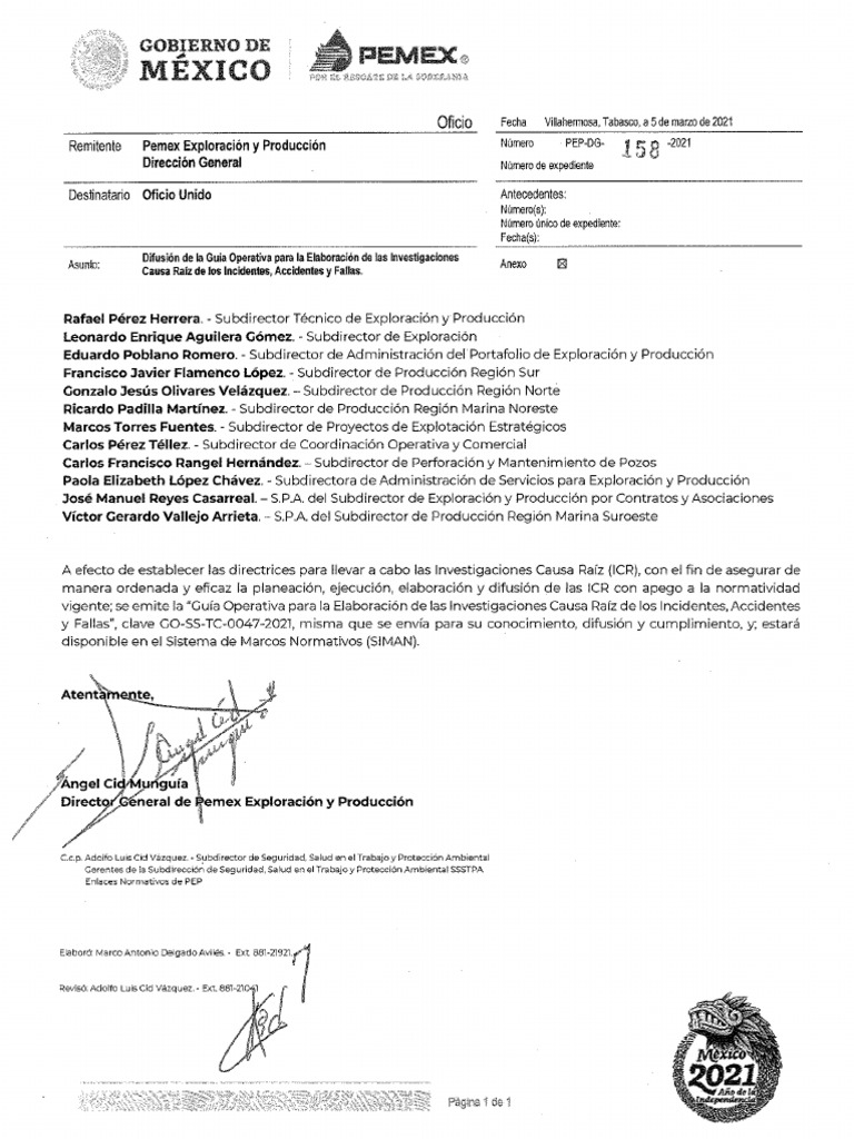 GO-SS-TC-0047-2021-Guia Operativa para Elaborar ICR PDF | Descargar ...