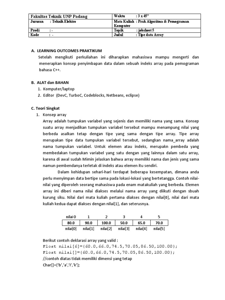 Jobsheet 5 | PDF