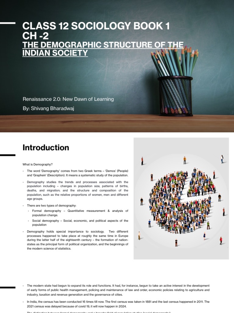 Class 12 Sociology CH 2 | PDF | Demography | Influenza