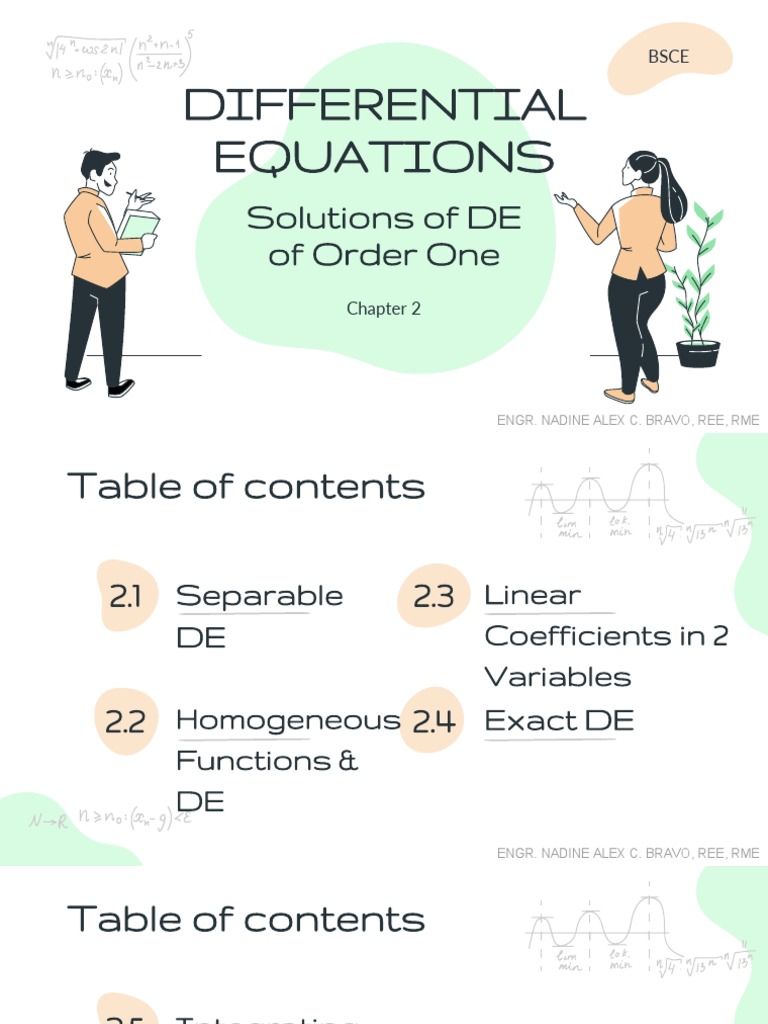 DE 2.1 Separation of Variables | PDF | Equations | Differential Equations