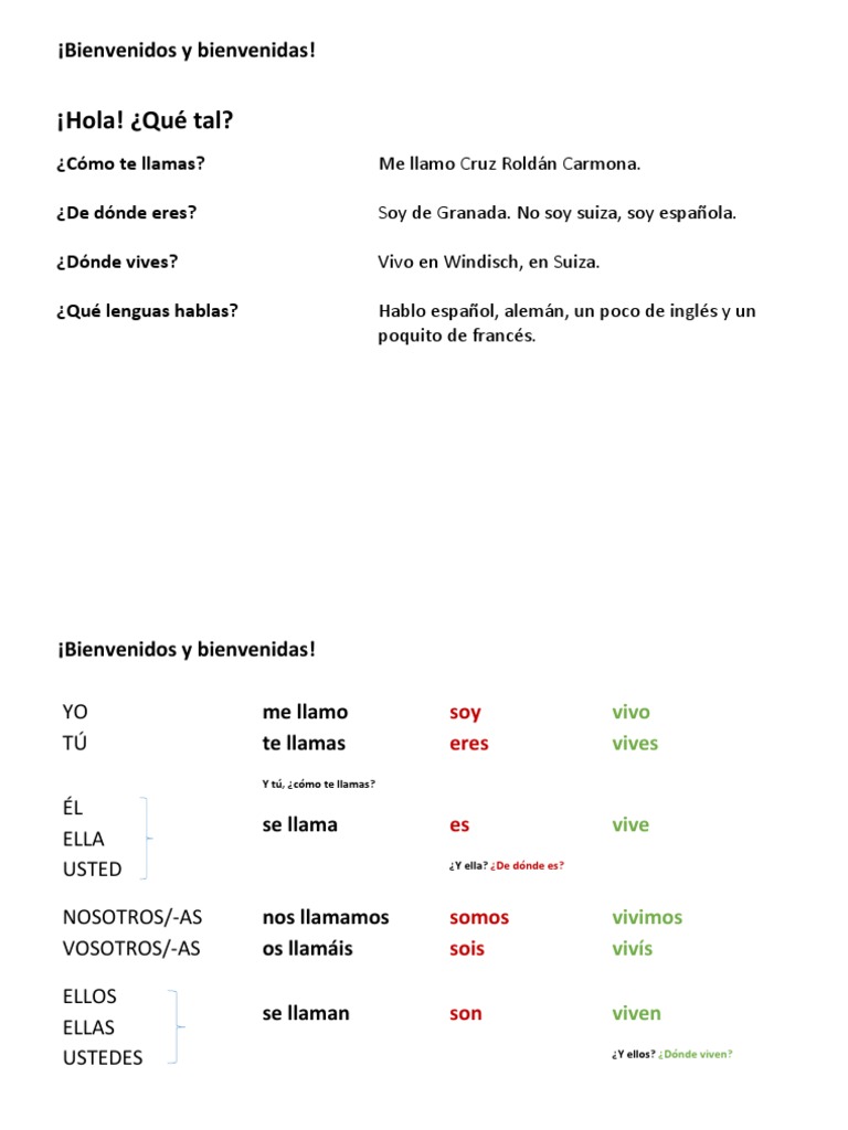 Presentaciones y lenguas en español | PDF | Estudios de idiomas ...