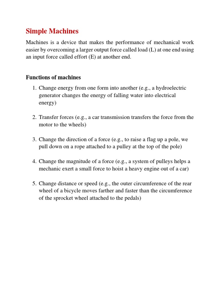 Understanding Simple Machines | PDF | Computers