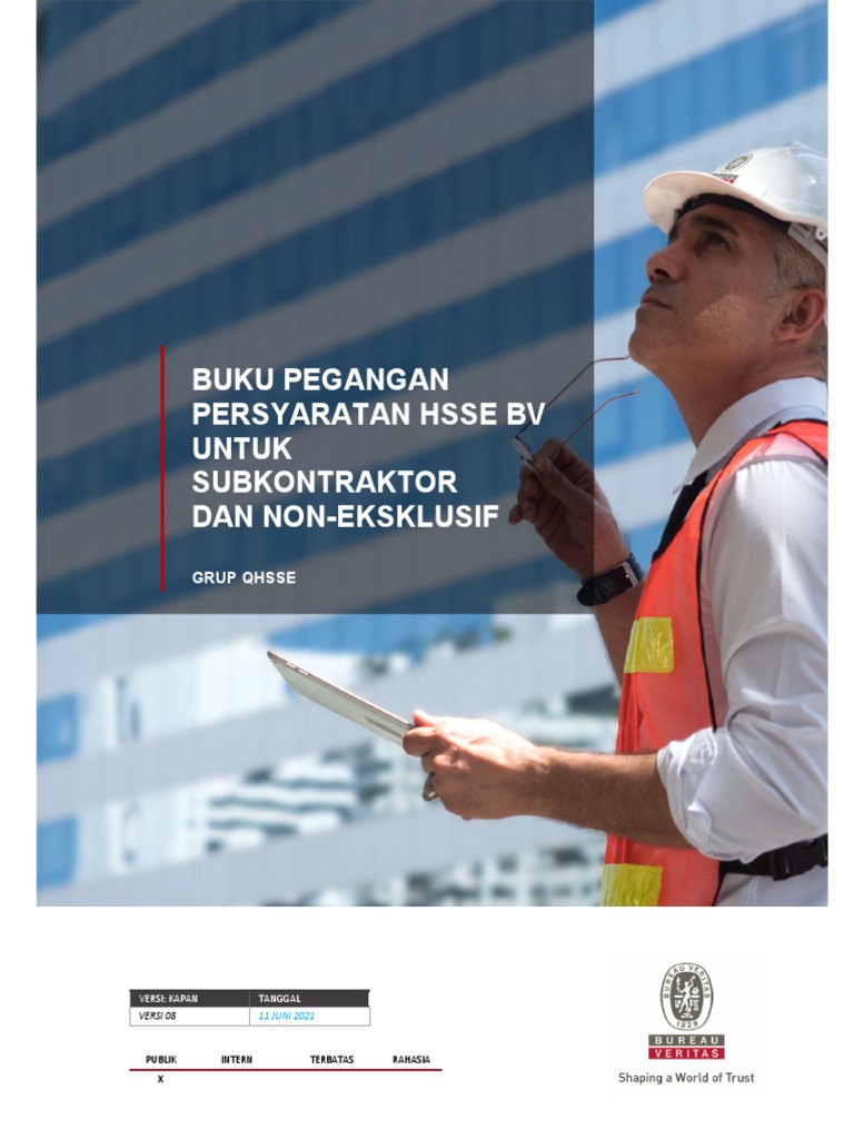 BV HSSE Requirements Handbook For Subcontractors and Non Exclusives - Bahasa Indonesia PDF | PDF