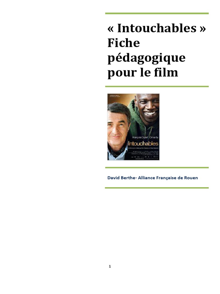 Fiche pédagogique sur le film Intouchables | PDF