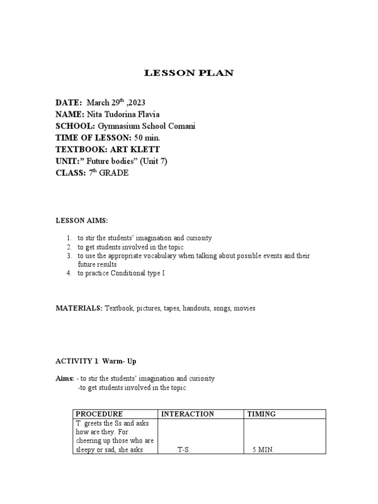 Conditional Type 1 Cls VII | PDF | Sentence (Linguistics) | Grammatical ...