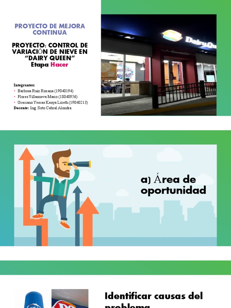 Proyecto Mejora Continua Etapa Hacer | PDF | Experimentar | Análisis de ...