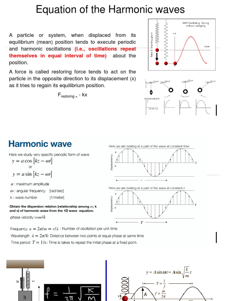 Harmonic Wave Equations Explained | PDF