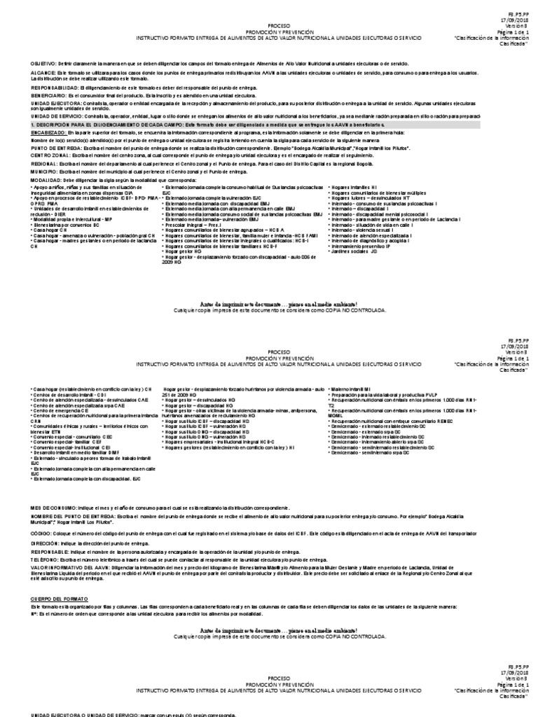 f3.p5.pp Formato Entrega de Alimentos de Alto Valor Nutricional A Unidades Ejecutoras o de ...