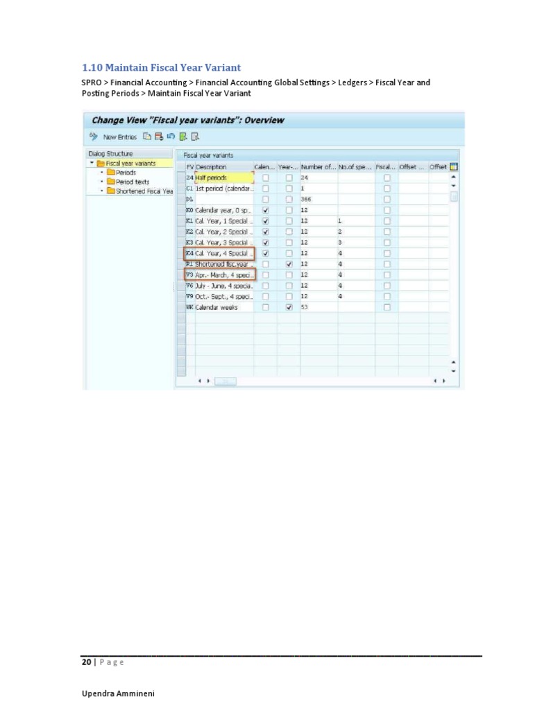 1.10 Maintain Fiscal Year Variant | PDF