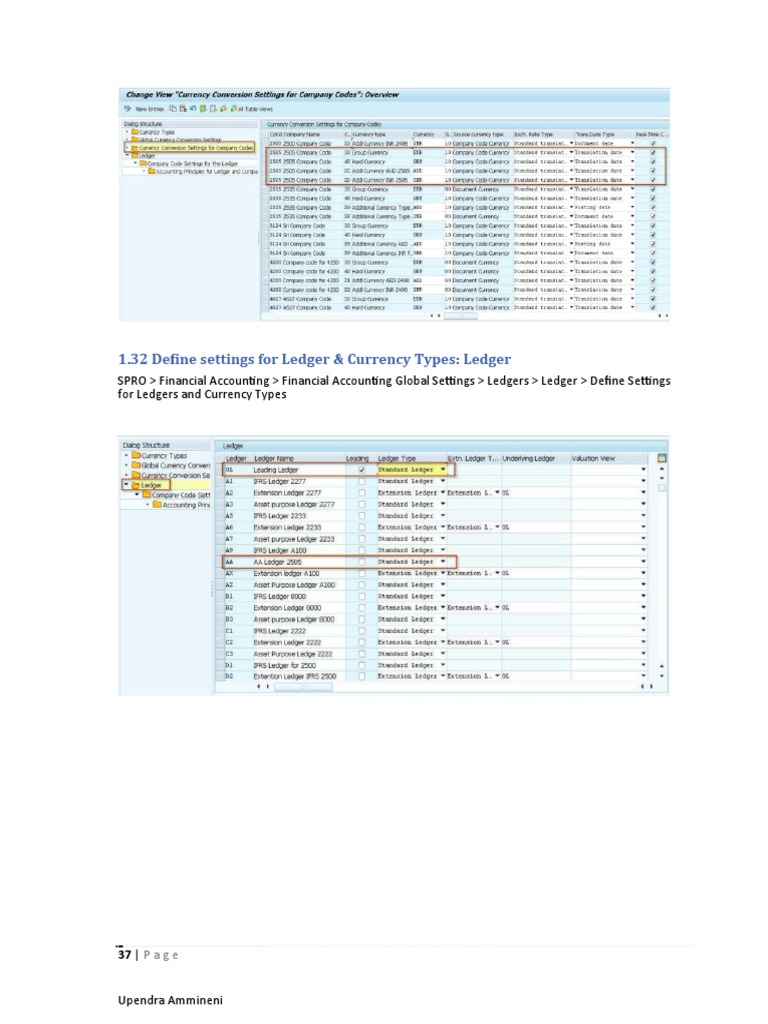 1.32 Define Settings For Ledger & Currency Types: Ledger | PDF