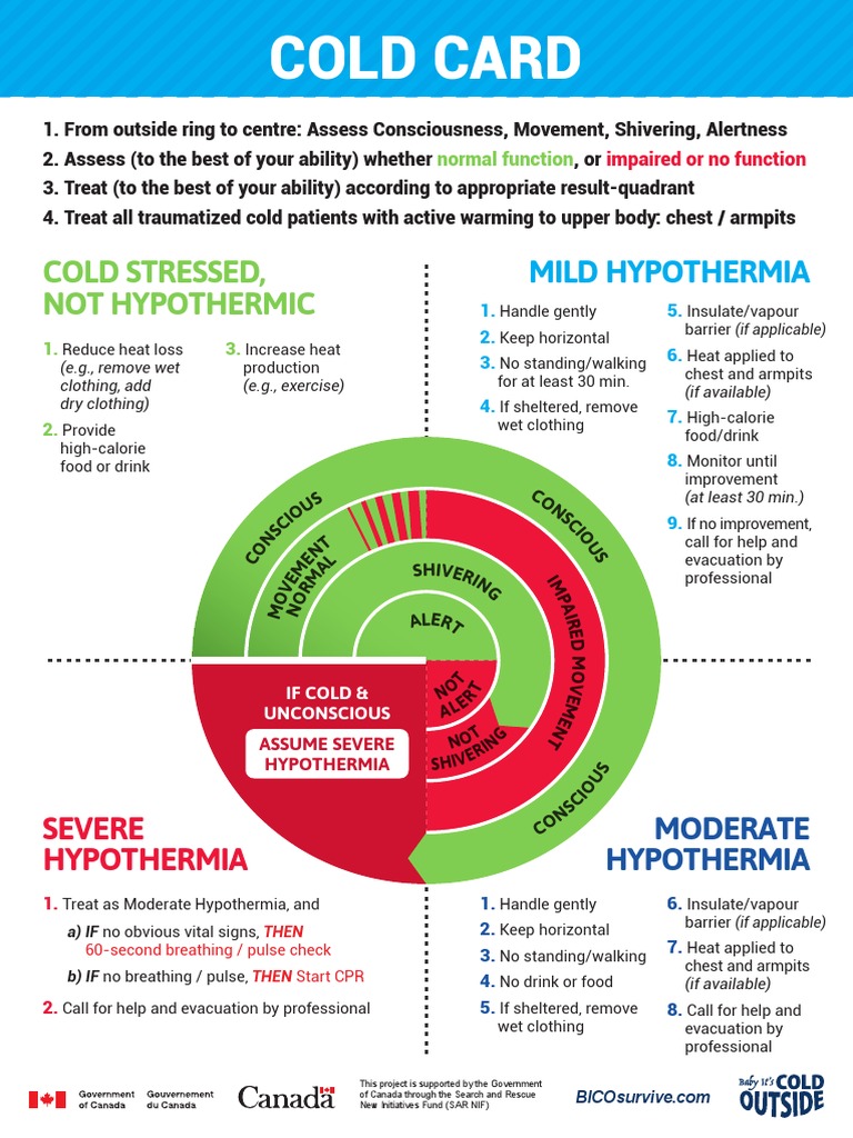 BICO Cold-Card en Jan2017 | PDF | Hypothermia | Diseases And Disorders