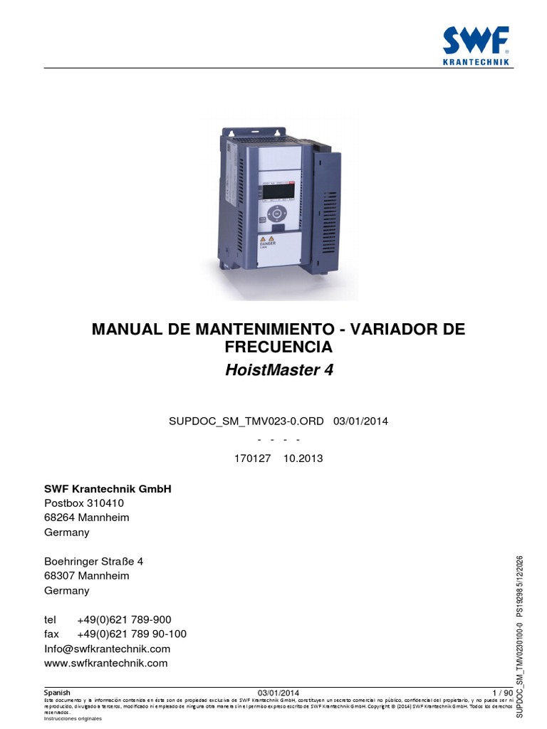 Dyna400 Manual de Mantenimiento (SWF) | PDF | Compatibilidad electromagnética | Corriente eléctrica