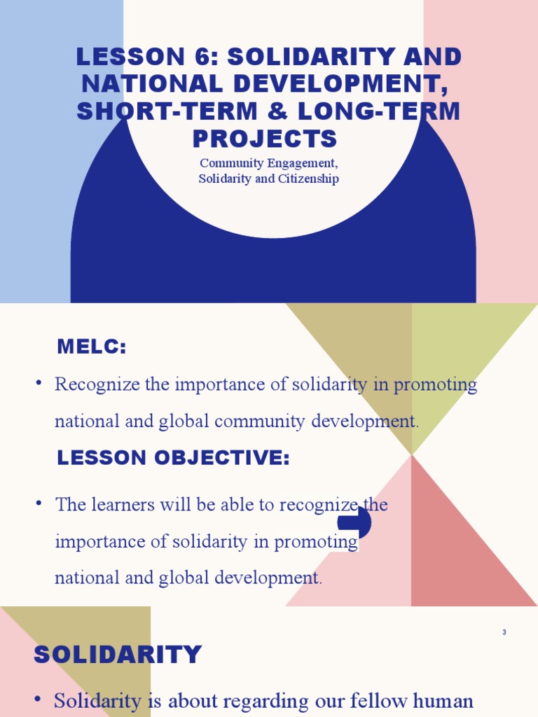 Solidarity and National Development: Short-Term and Long-Term Projects ...