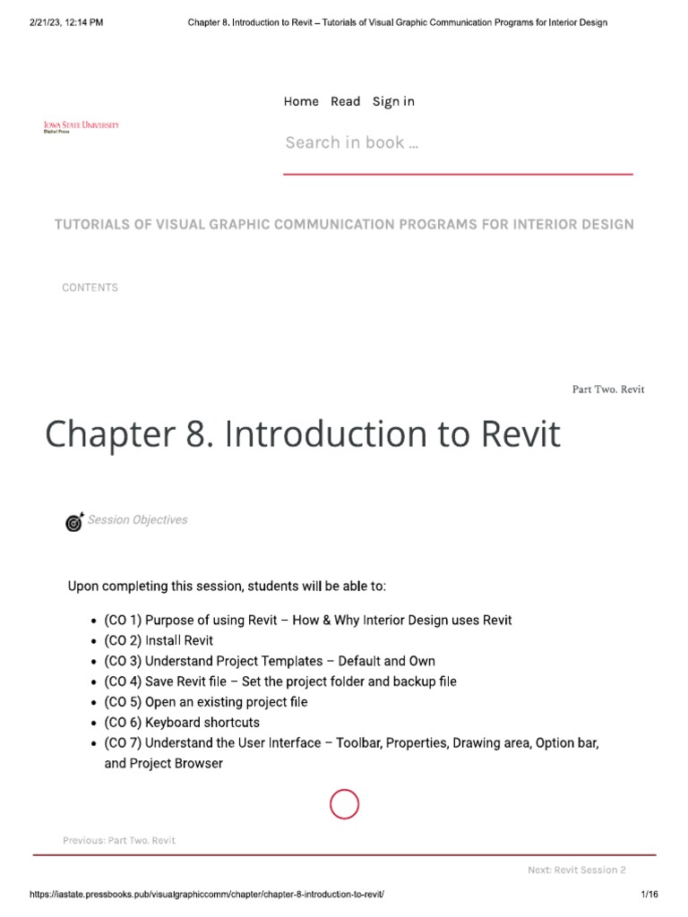 Chapter 8. Introduction To Revit For Interior Design | PDF
