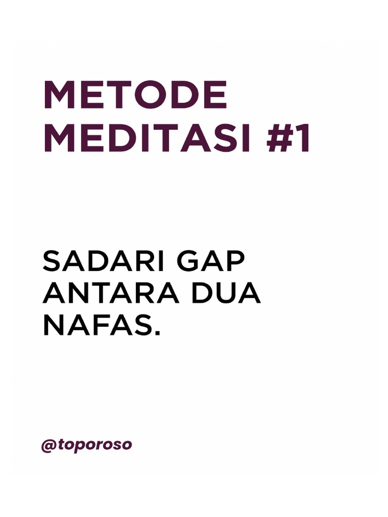 METODE 1 DAN 2 NAFAS Edited by Toporoso | PDF