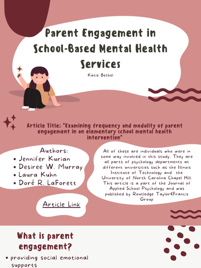 Parent Engagement in School-Based Mental Health Services | Download ...