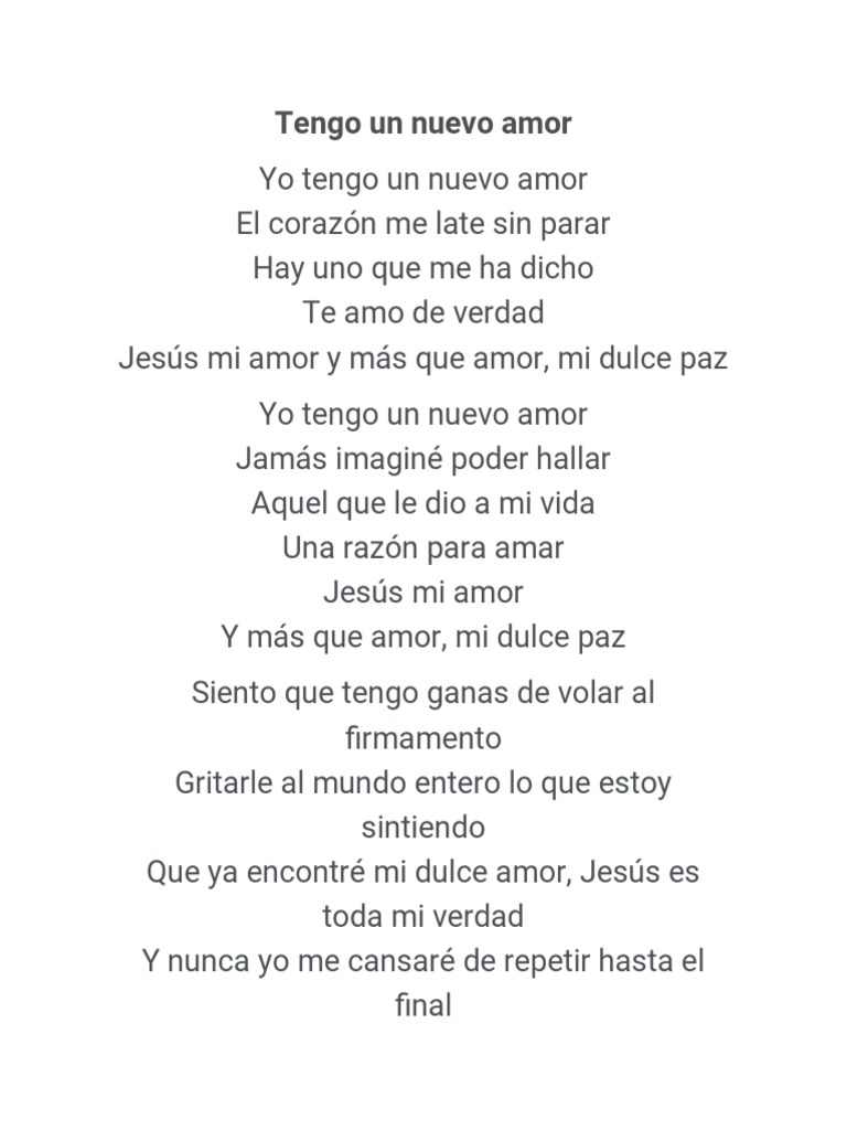 Tengo Un Nuevo Amor. | PDF