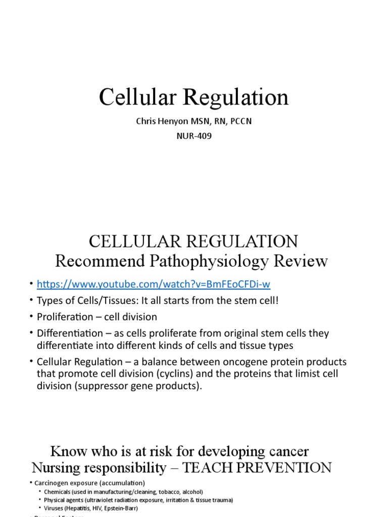 Cellular Regulation Student Version | Download Free PDF | Cancer | Lymphoma
