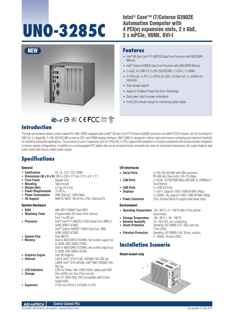 Uno-3285c DS (041221) 20210518175502 | PDF | Computer Engineering ...