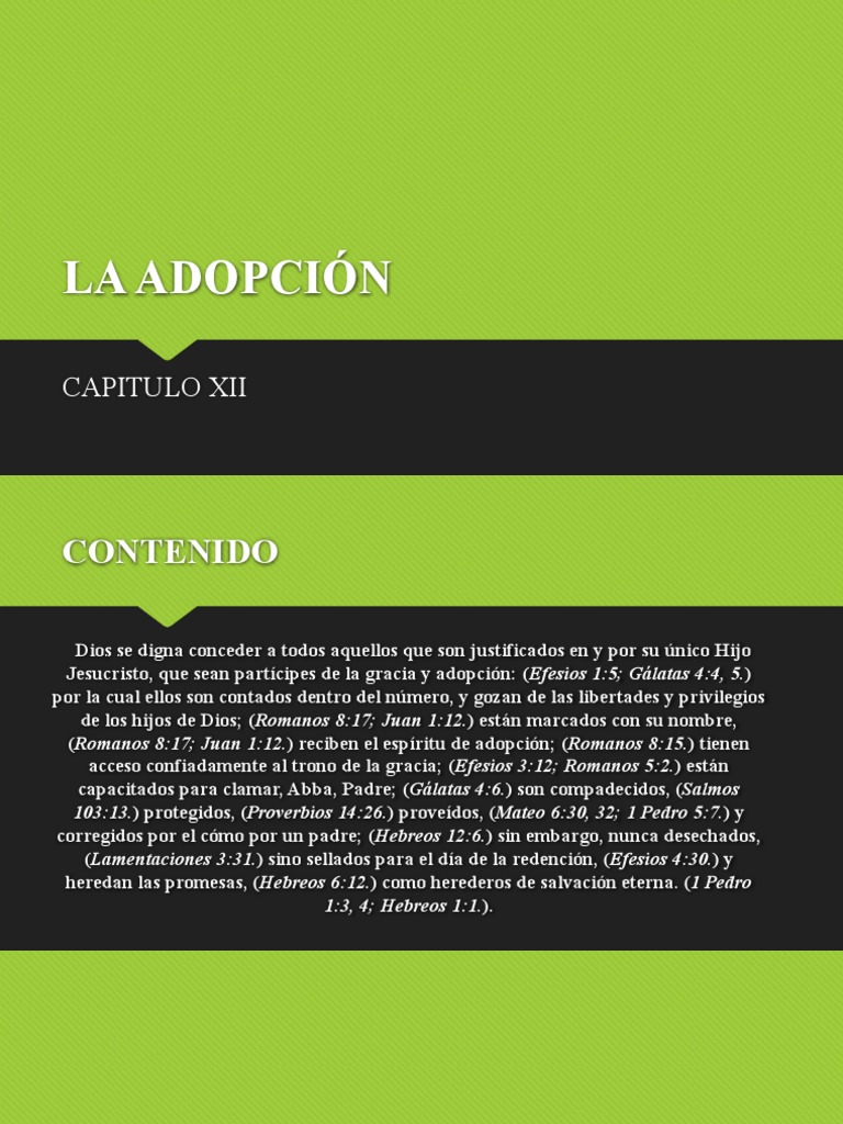 La Adopción Pdf Contenido Bíblico Teología