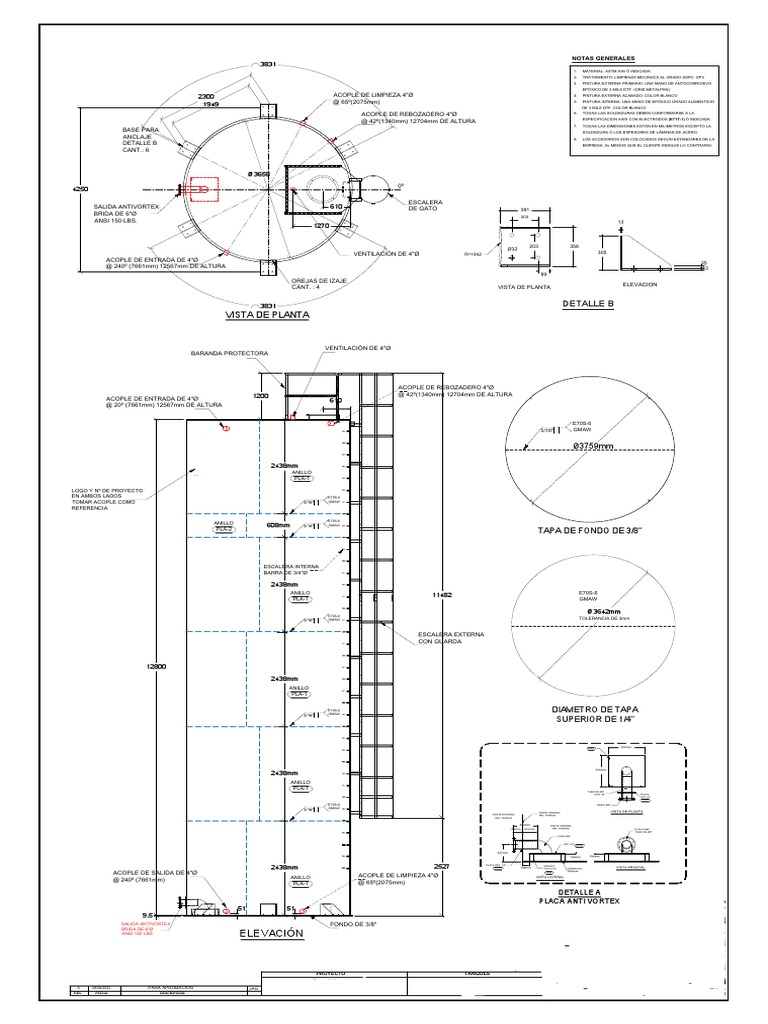 Tanque Vertical | PDF | Acero | Materiales