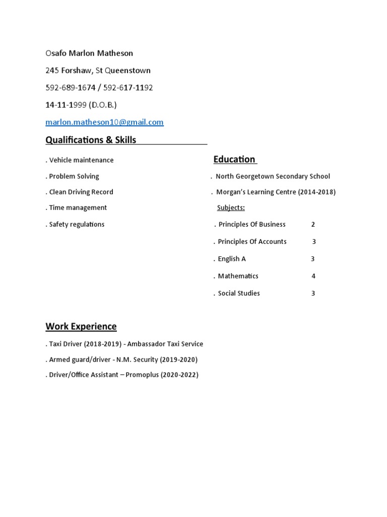 CV Unfinished | PDF
