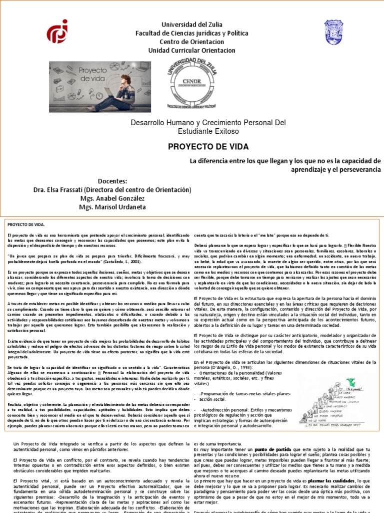 Proyecto de Vida PDF | PDF | Vida | Pensamiento