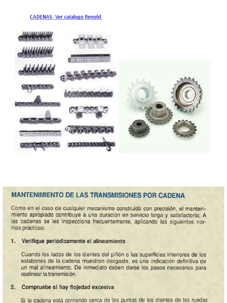 Mantenimiento Cadenas | PDF
