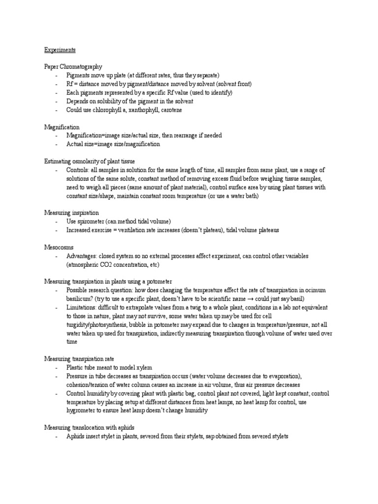 IB HL Biology - Paper 3 - Condensed Answers To Past Paper Questions ...