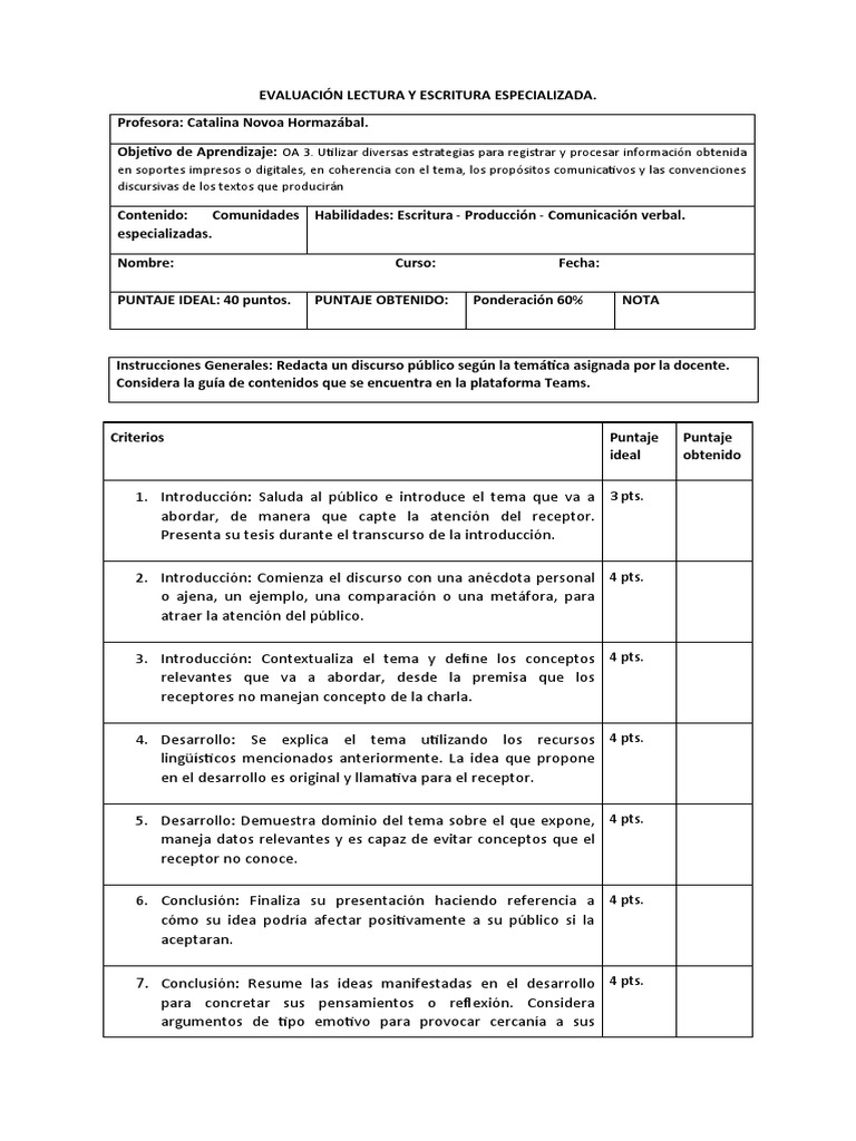 PAUTA CHARLA TED LECT. Y ESCRITURA 4to | PDF | Lingüística | Comunicación humana