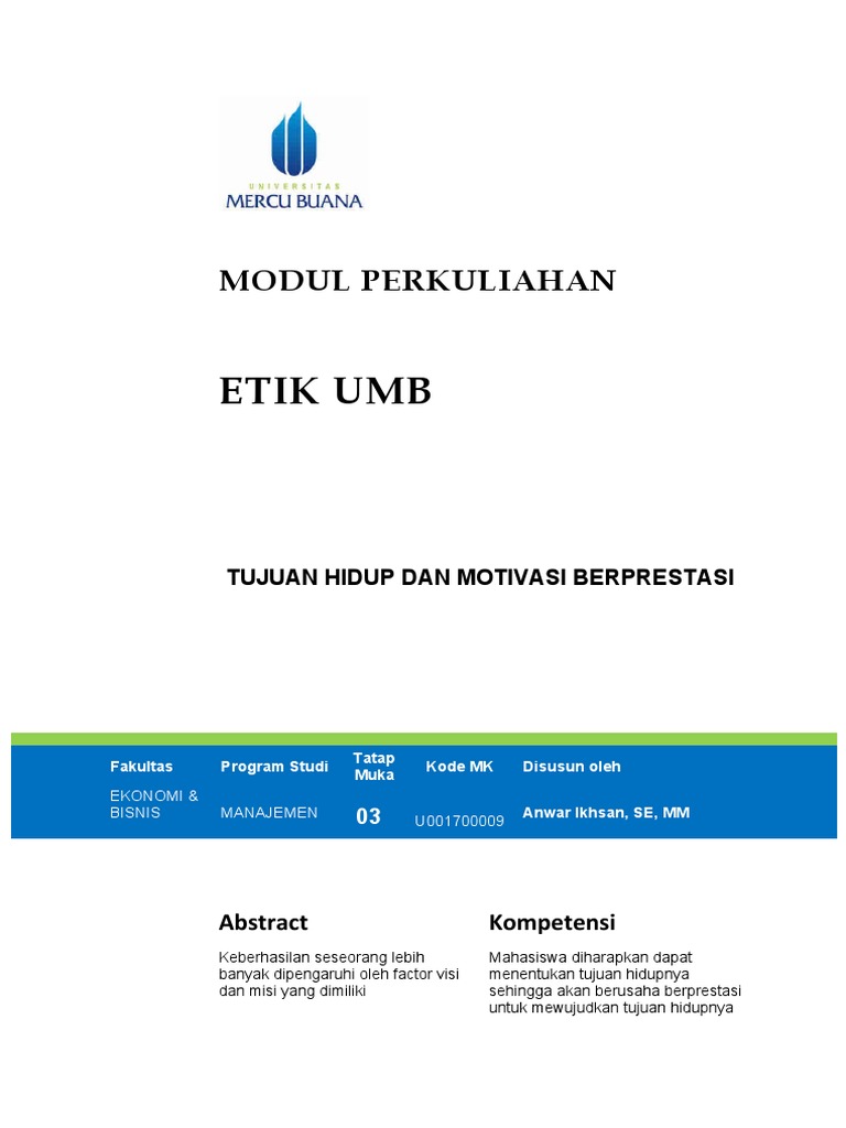 ETIK UMB - Modul 03 | PDF