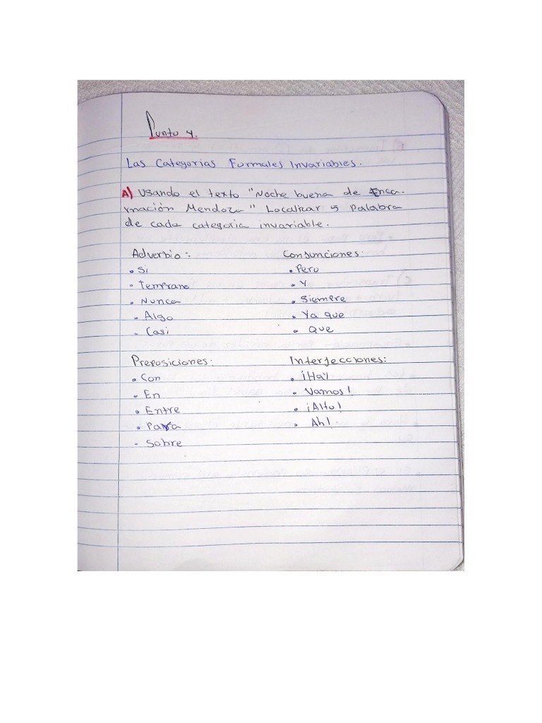 Categorias Formales Invariable | PDF