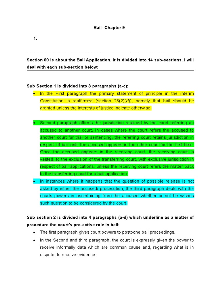 Bail Application Procedure Overview | PDF | Bail | Burden Of Proof (Law)