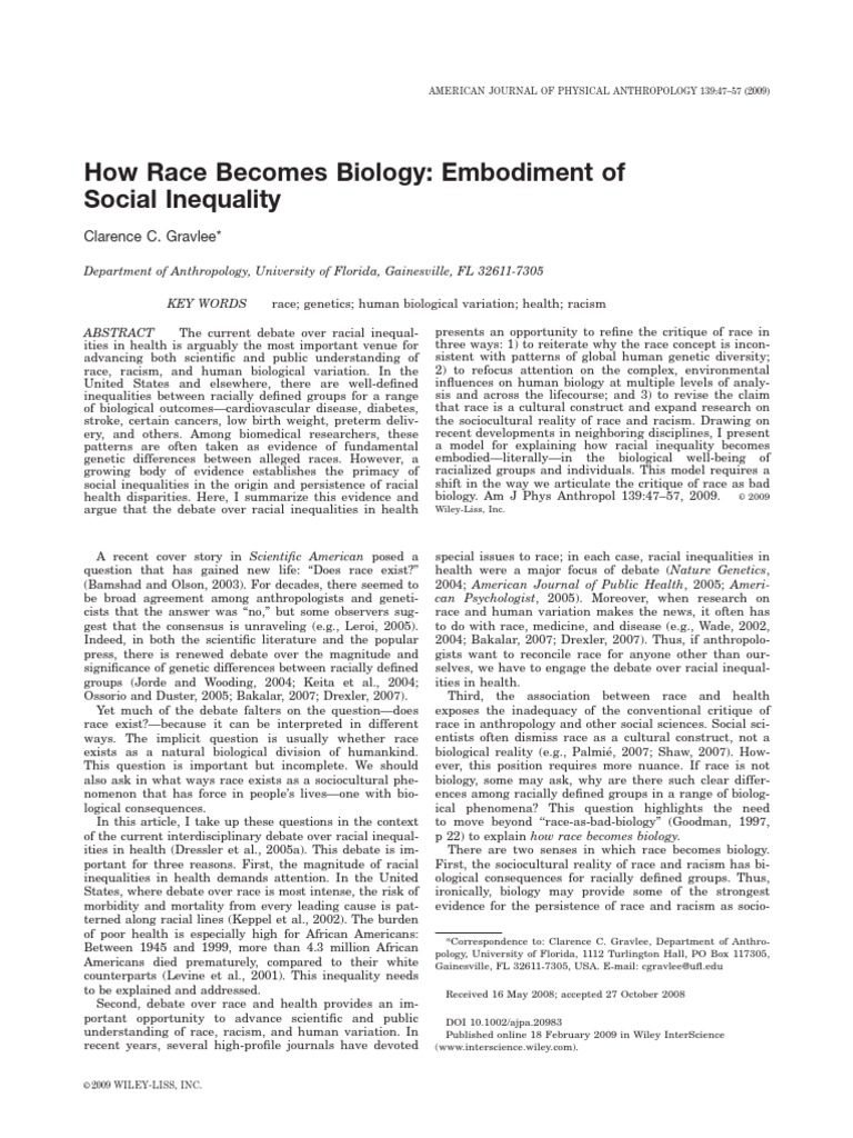 How - Race - Becomes - Biology | PDF | Race (Human Categorization ...