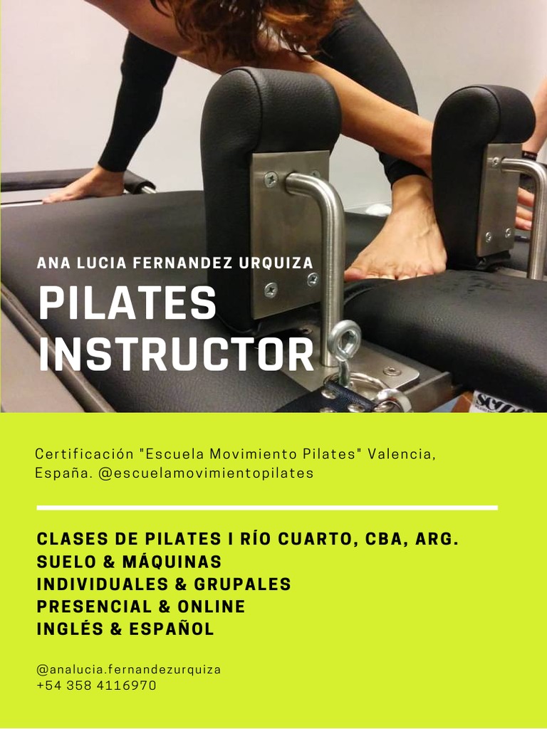 Pilates Instructor Ana Lucía Fernández Urquiza | PDF | Estilo de vida