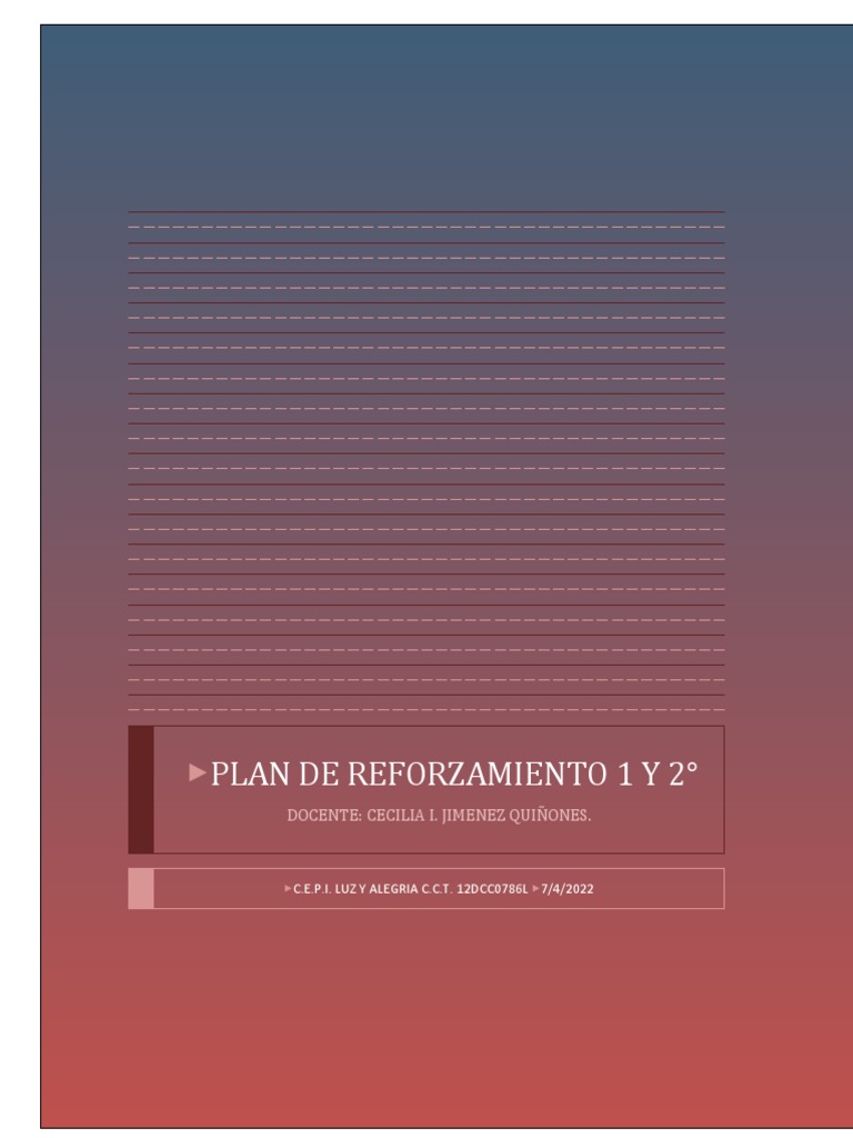 Plan de Reforzamiento 2022 | PDF
