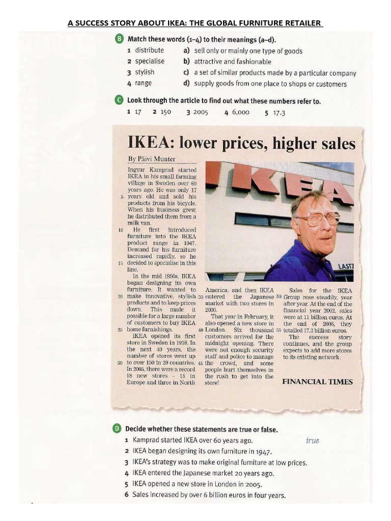 IKEA's Global Success Story | PDF