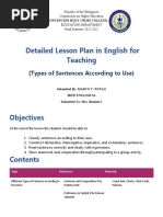 4 Types of Sentences Lesson Plan | PDF | Question | Sentence (Linguistics)