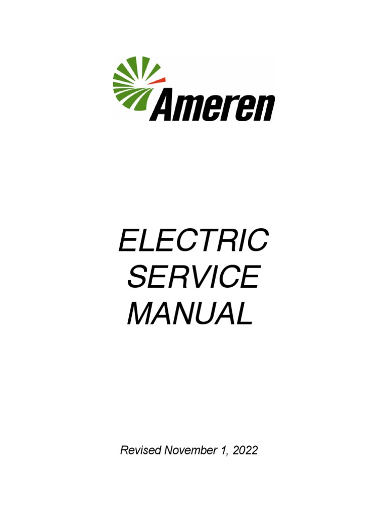 Ameren Service Manual 11-21-2022 | PDF | Stairs | Mains Electricity