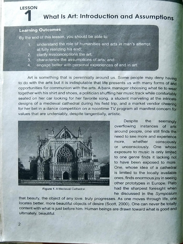 Lesson 1 What Is Art Introduction and Assumption Ge106 - Art Appreciation 1 | PDF | Feeling ...