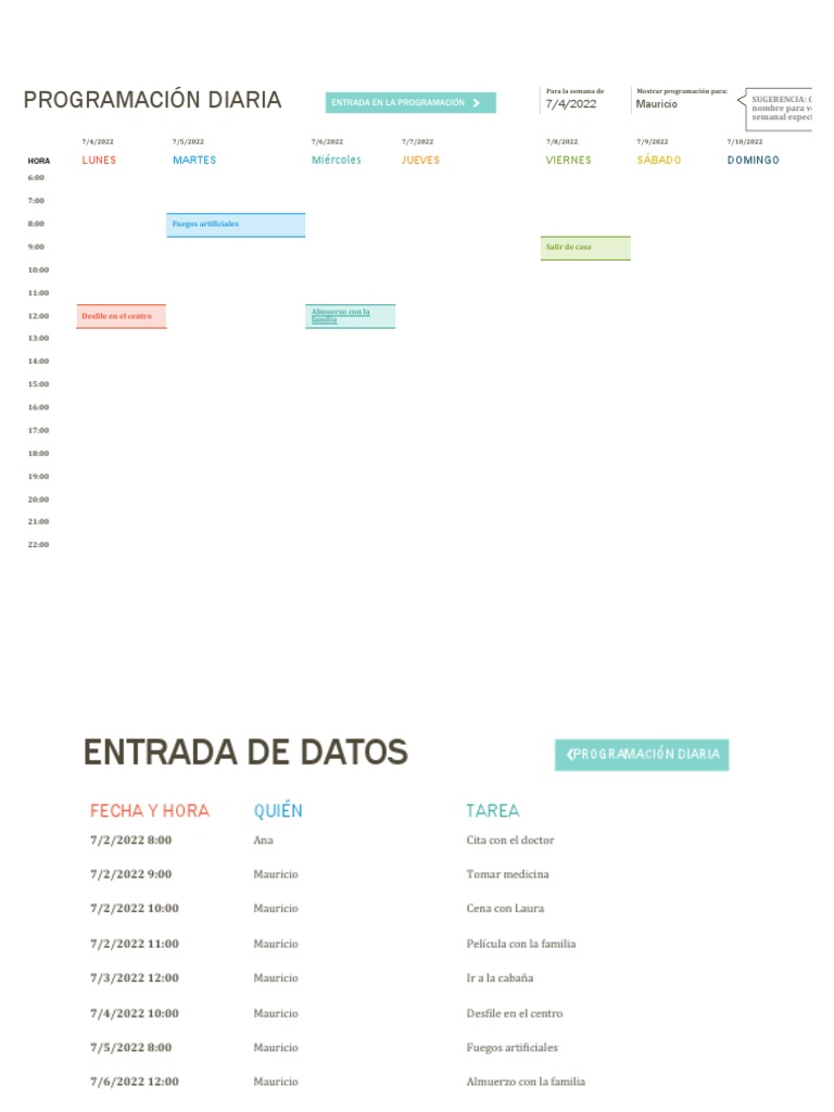Programacion Diaria | PDF