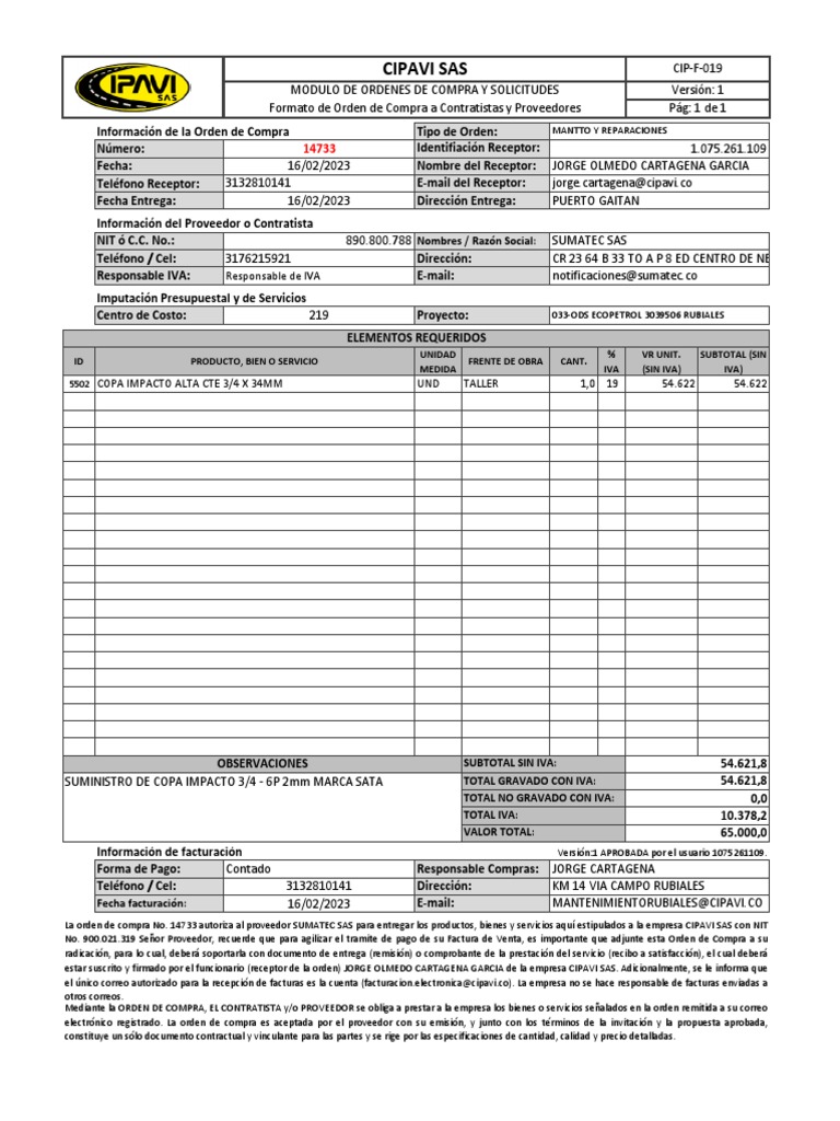 Oc 14733 - Sumatec | PDF