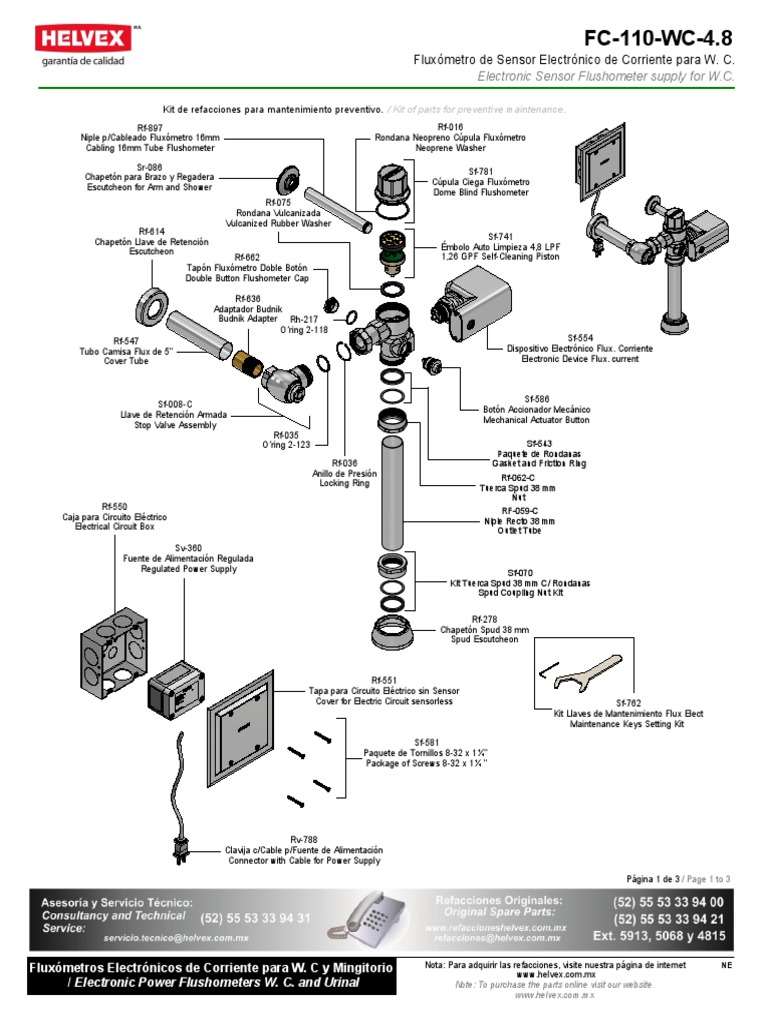 FC-110-WC-4.8: Flux Metro de Sensor Electr Nico de Corriente para W. C | PDF | Máquinas ...