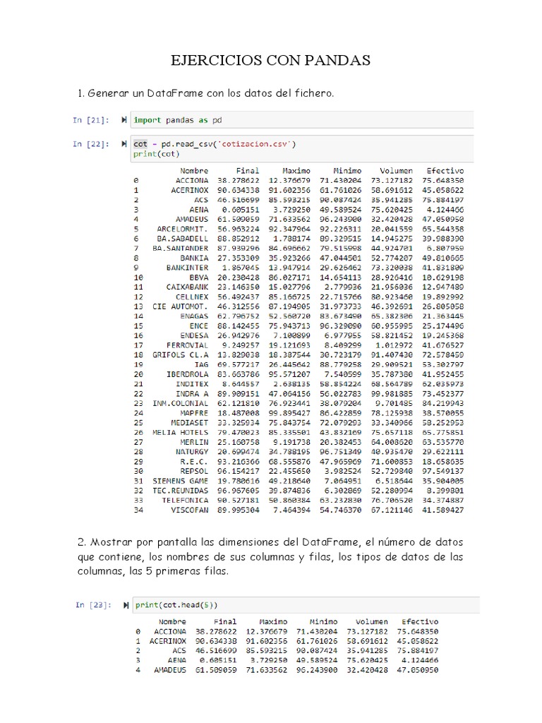 Ejercicios Con Pandas Alfredo Paz | PDF | Informática
