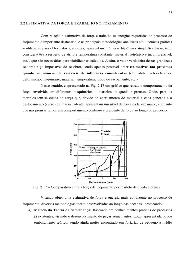 Aula 4 - Forjamento Forca e Energia | PDF | Forjar (fundição ...