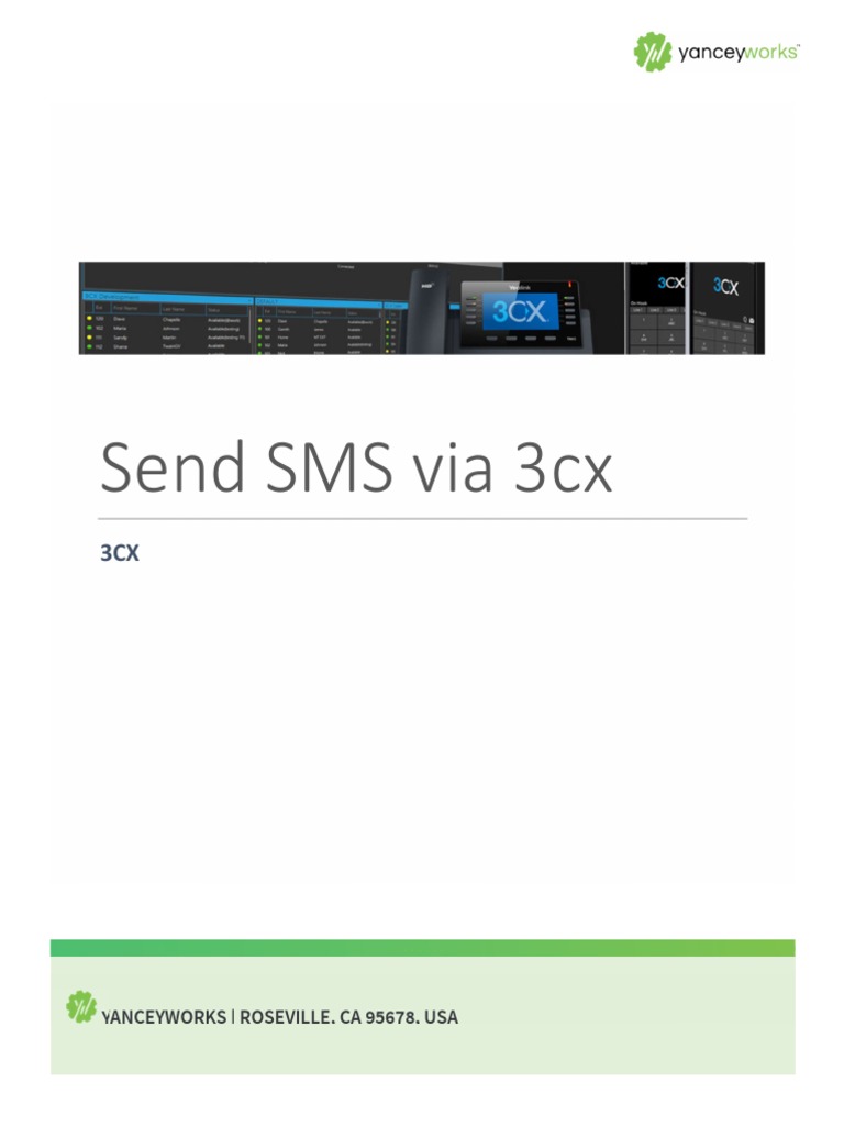 How To Send SMS Via 3cx | PDF | Application Software | World Wide Web