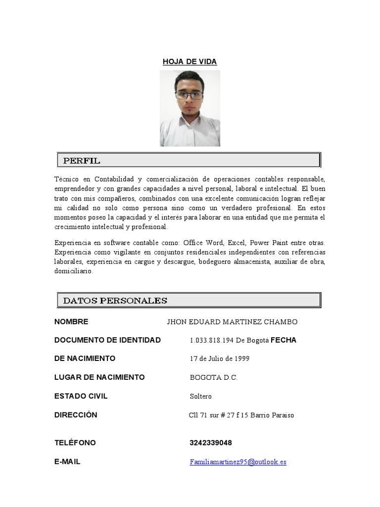 1678911944516_1678910473075_Hoja De Vida Jhon Martinez | PDF
